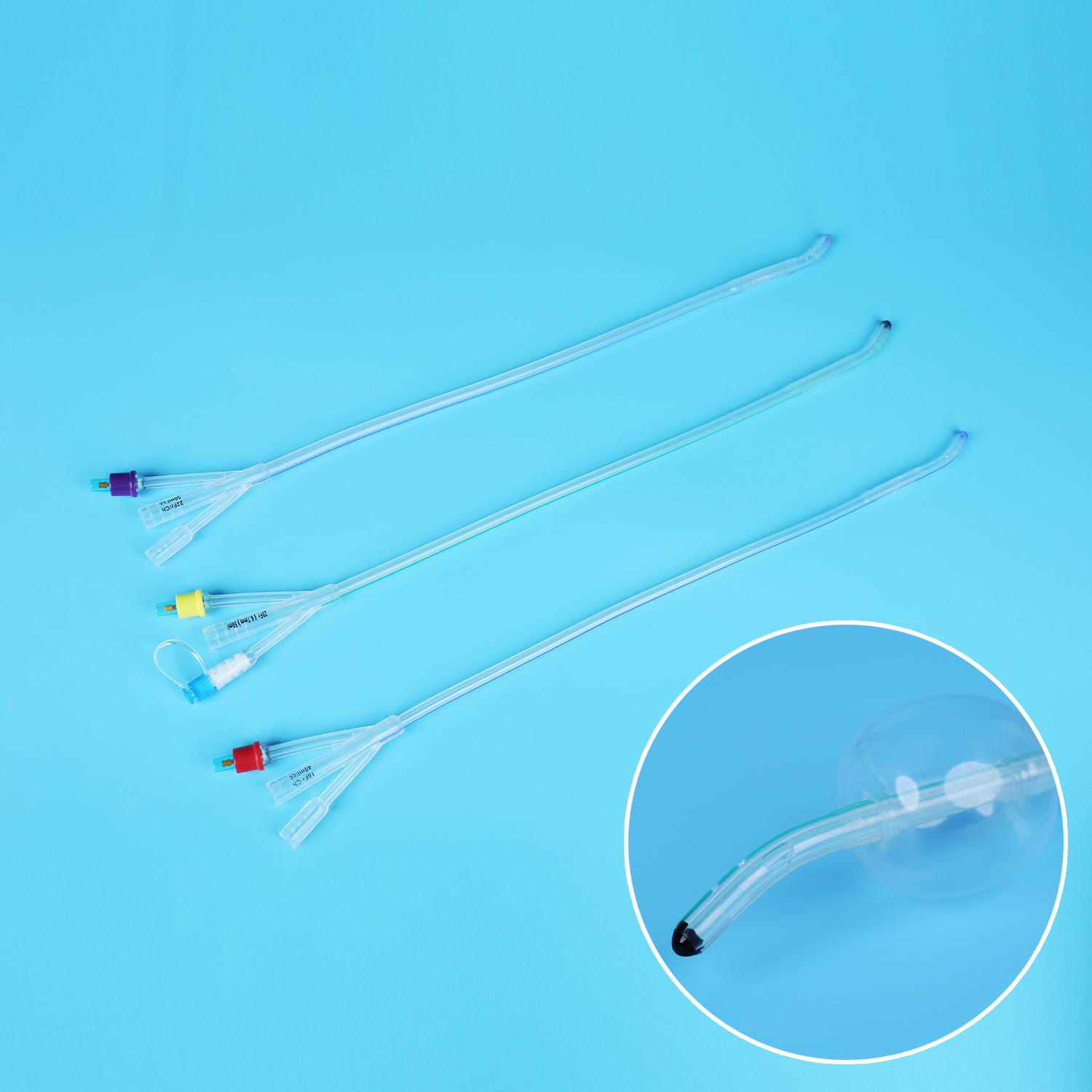 China 3 Way Silicone Foley Catheter Standard China Factory Coude Tip ...
