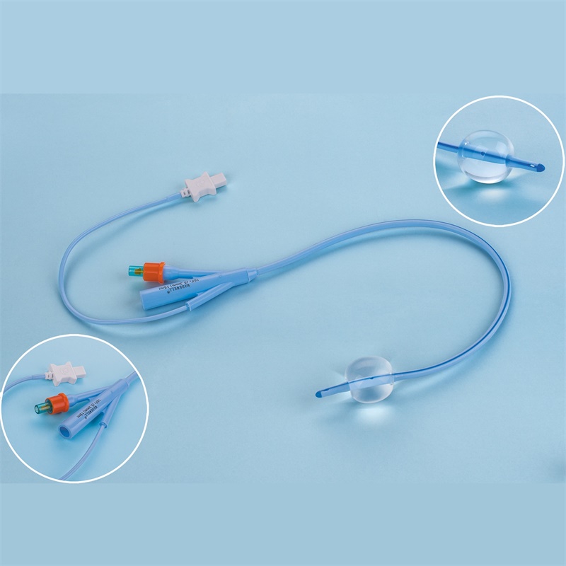 China Silicone Urinary Foley Catheter with Temperature Sensor Probe ...